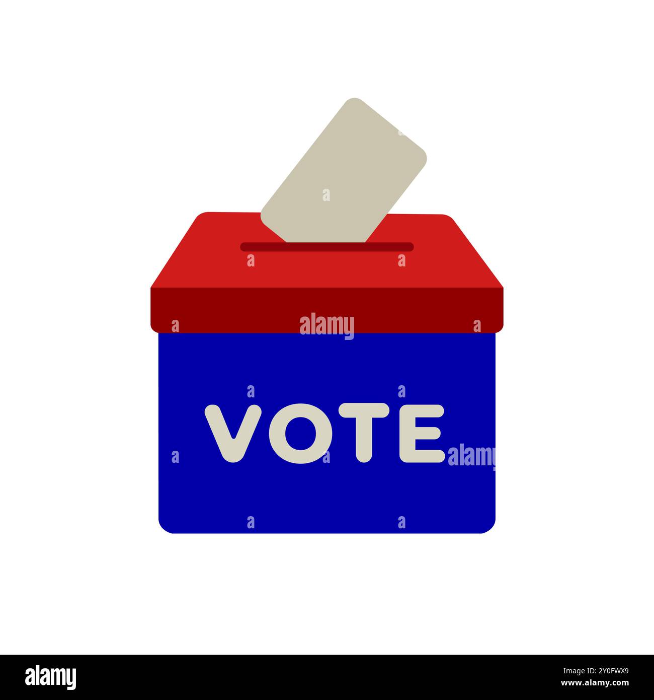 USA election ballot box vector icon. America presidential voting ballot box illustration. EPS 10 ...