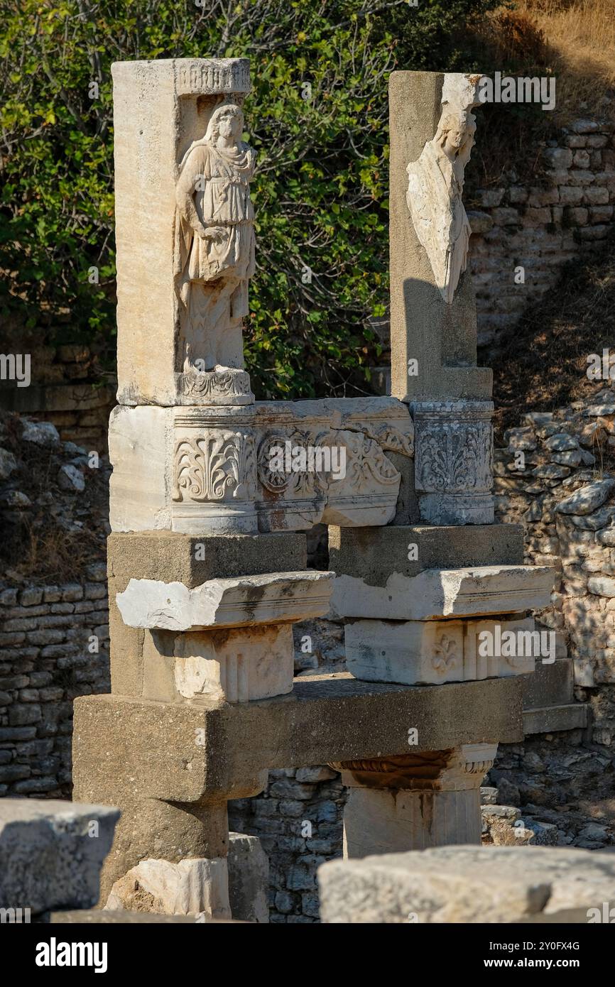 Selçuk, Turkey - August 30, 2024: Domitian Temple in the ruins of the ...