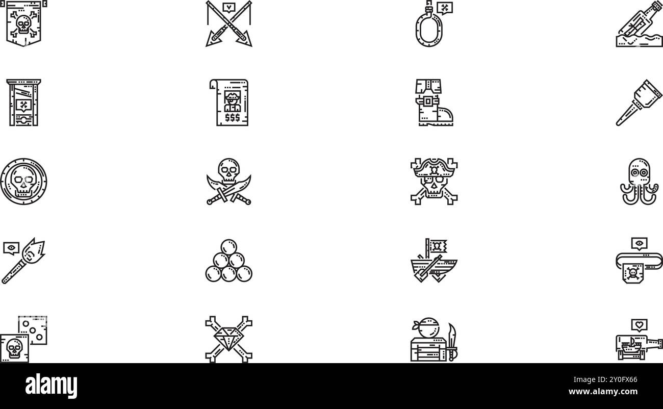 Pirates icons High-Quality Vector Icons Collection with Editable Stroke ...