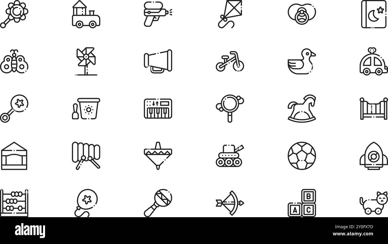 Baby toys icons High-Quality Vector Icons Collection with Editable ...