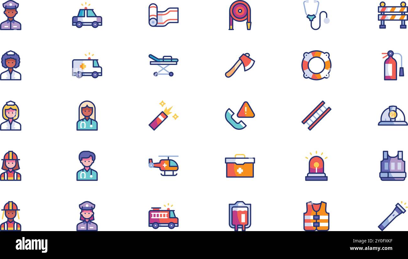 Emergency brigade icon pack High-Quality Vector Icons Collection with ...