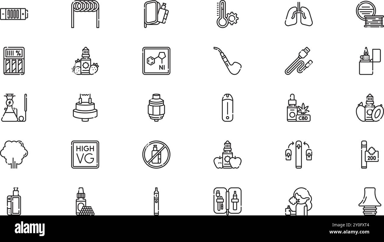 Vaping icons High-Quality Vector Icons Collection with Editable Stroke ...