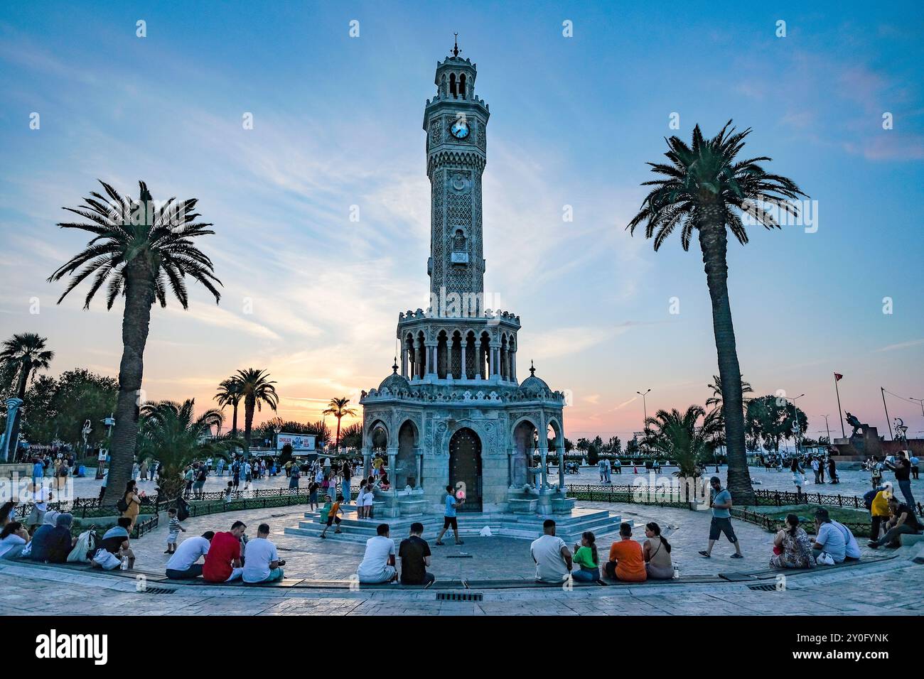 Izmir, Turkey - September 1, 2024: People walking next to the historic ...
