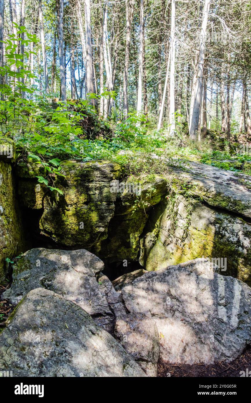 Warsaw Caves Conservation Area in Canada features a series of seven ...