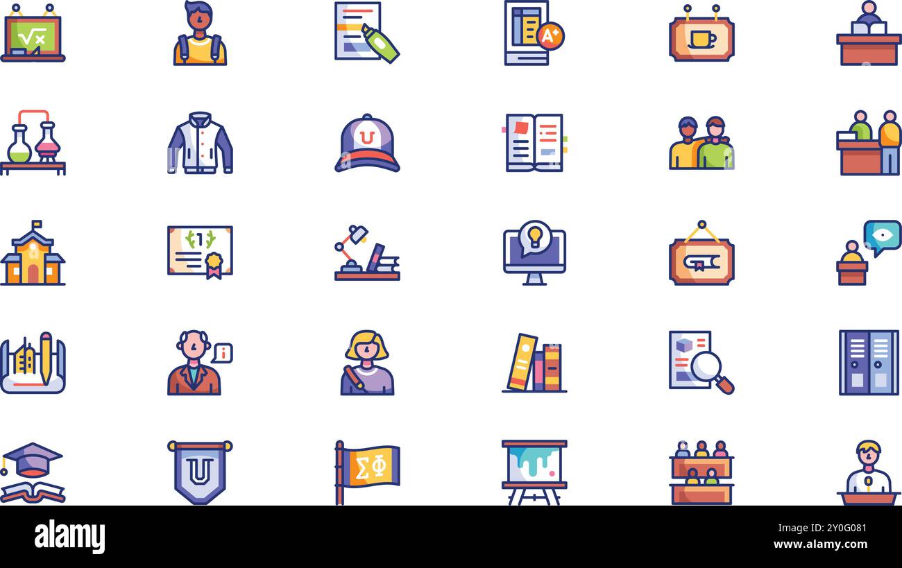 University icons High-Quality Vector Icons Collection with Editable ...