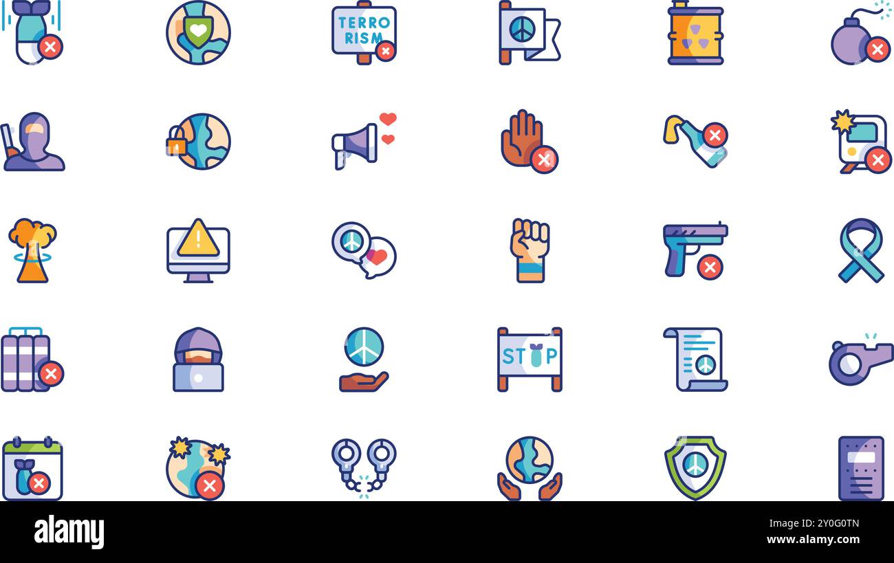 Anti terrorism day icon pack High-Quality Vector Icons Collection with ...