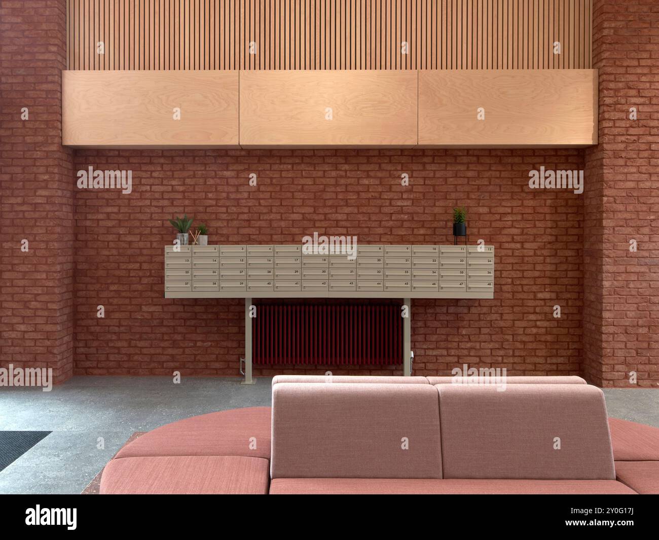 Lounge and letter boxes in ground floor foyer. Osier Way, London ...