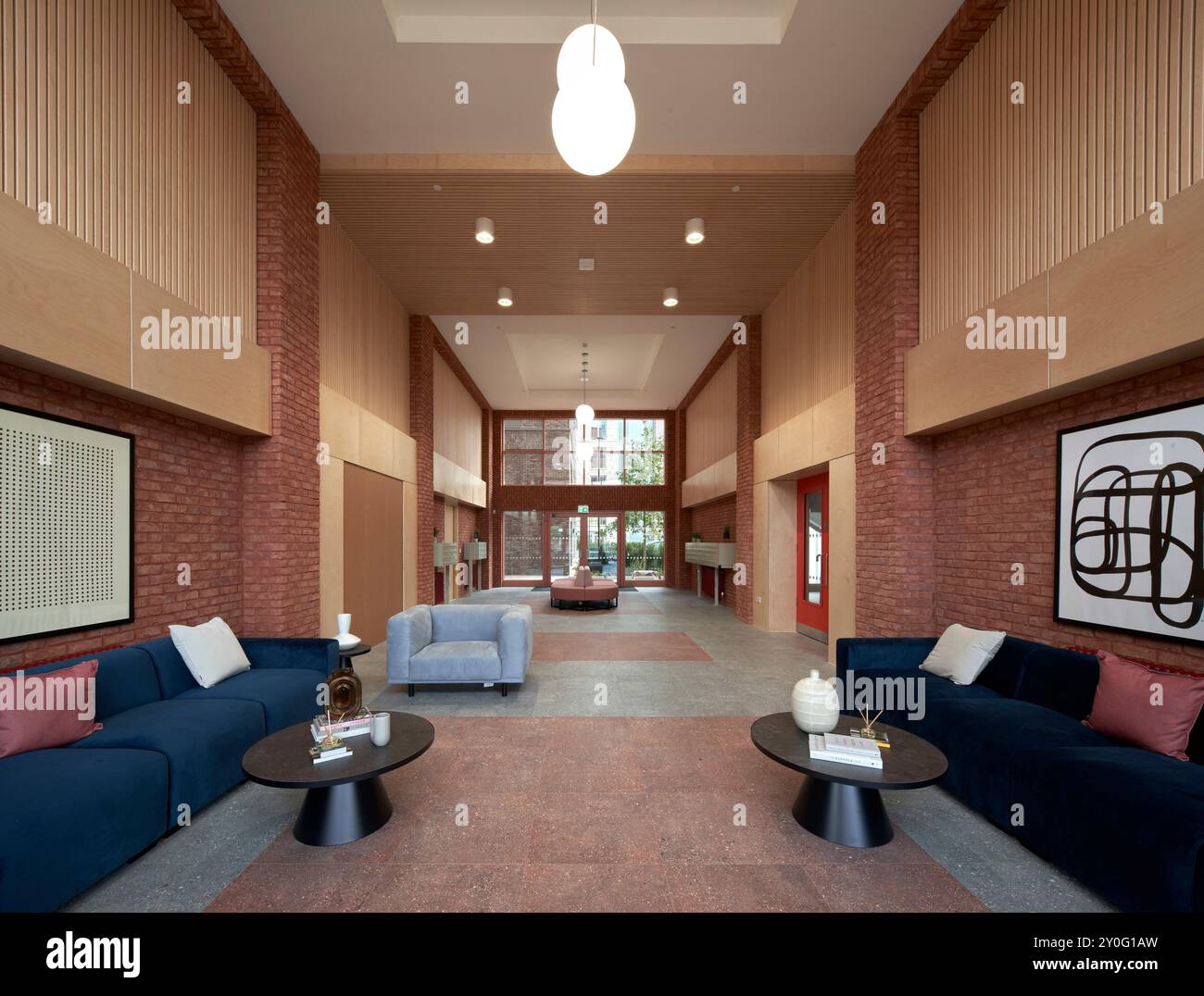 Entrance lounge and foyer. Osier Way, London, United Kingdom. Architect ...