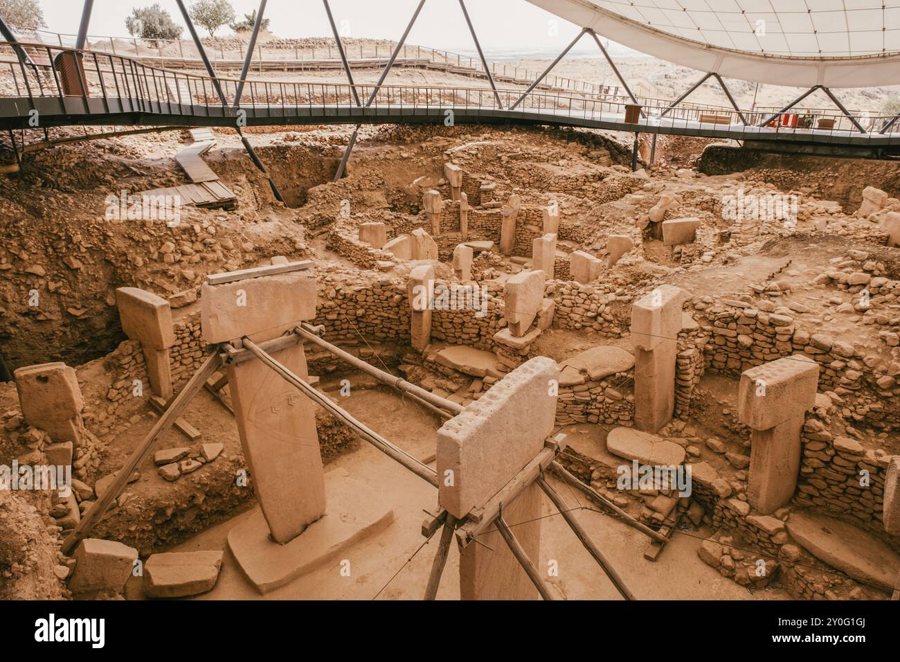 Gobekli Tepe neolithic archaeological site dating from 10 millennium BC ...