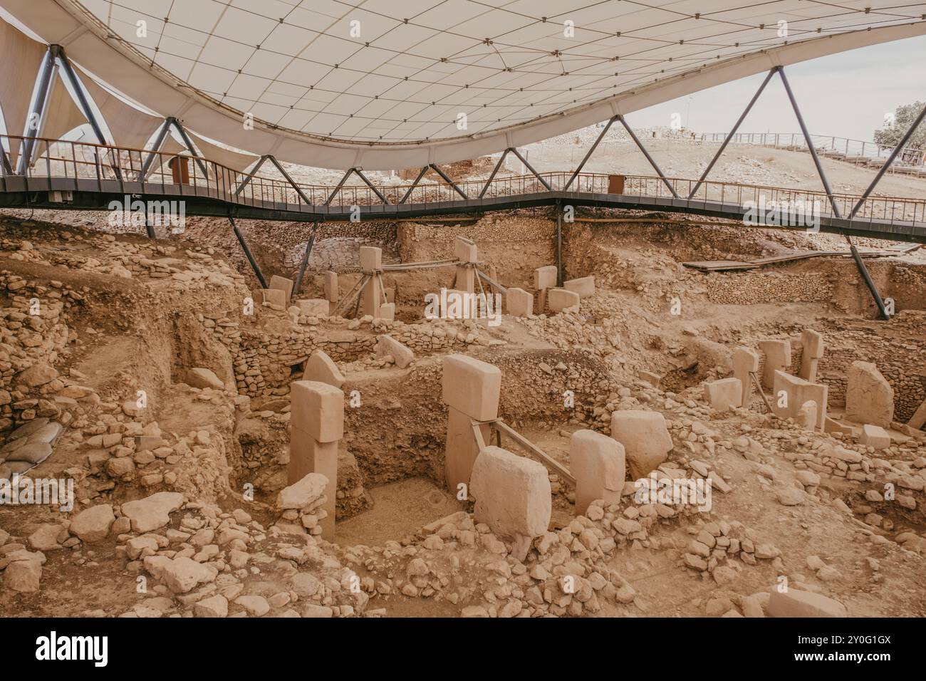 Gobekli Tepe neolithic archaeological site dating from 10 millennium BC ...