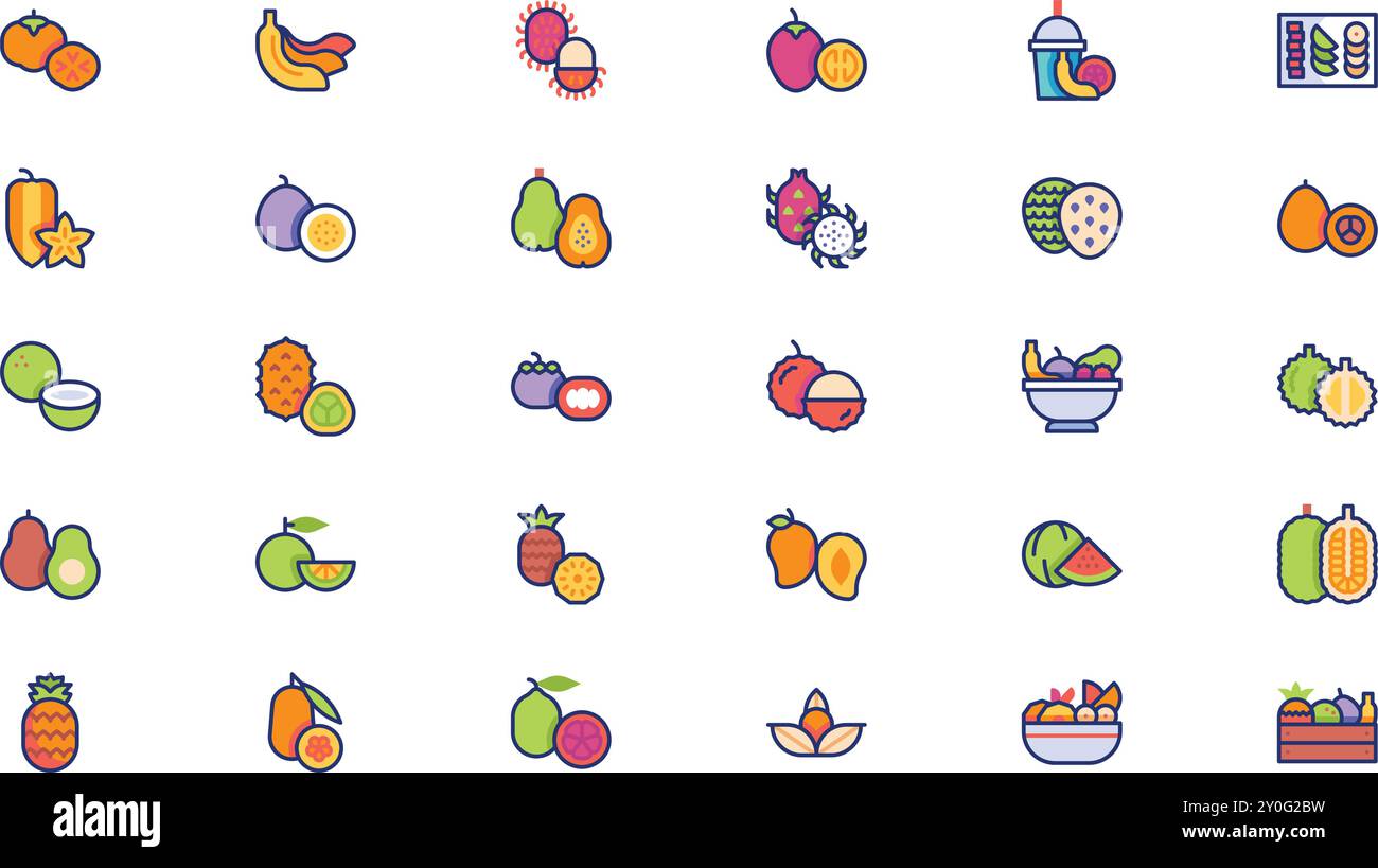 Tropical fruits icon pack High-Quality Vector Icons Collection with ...