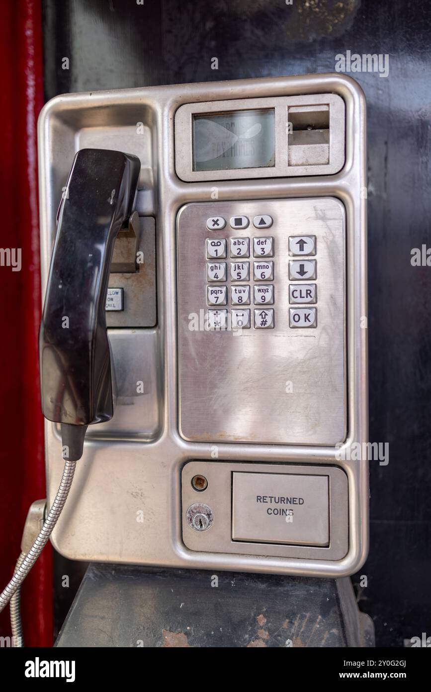 Photo of an old red British public telephone box taken in the beautiful ...