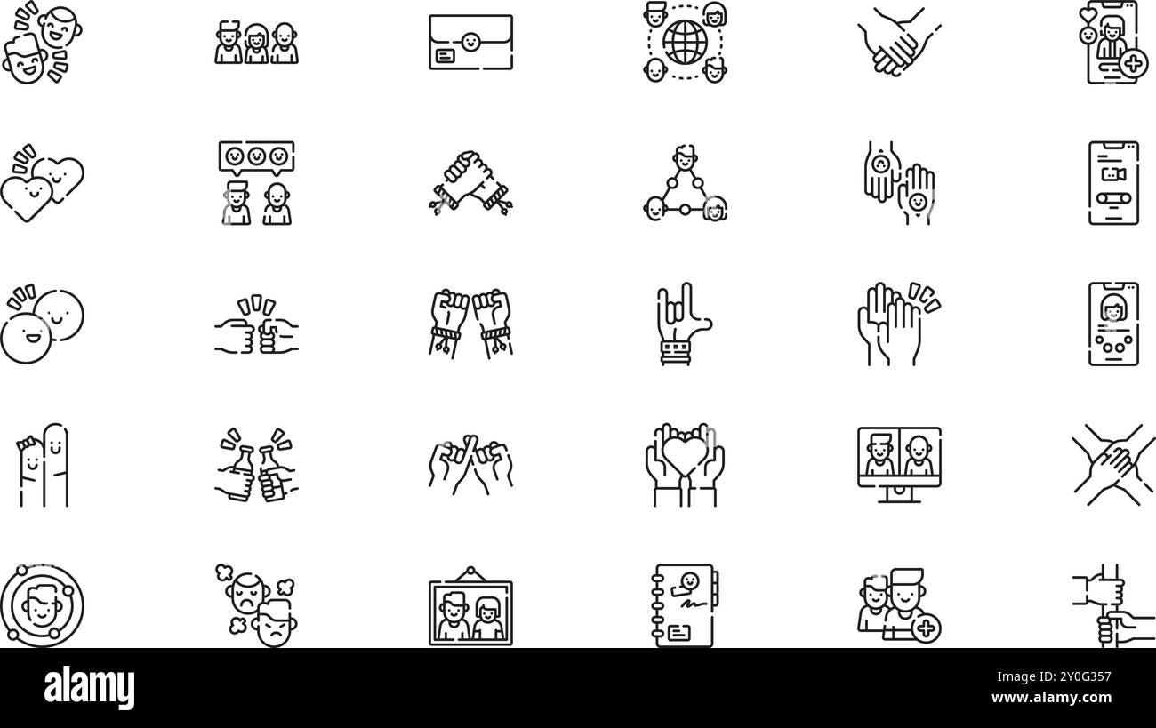 Friendship icons High-Quality Vector Icons Collection with Editable ...