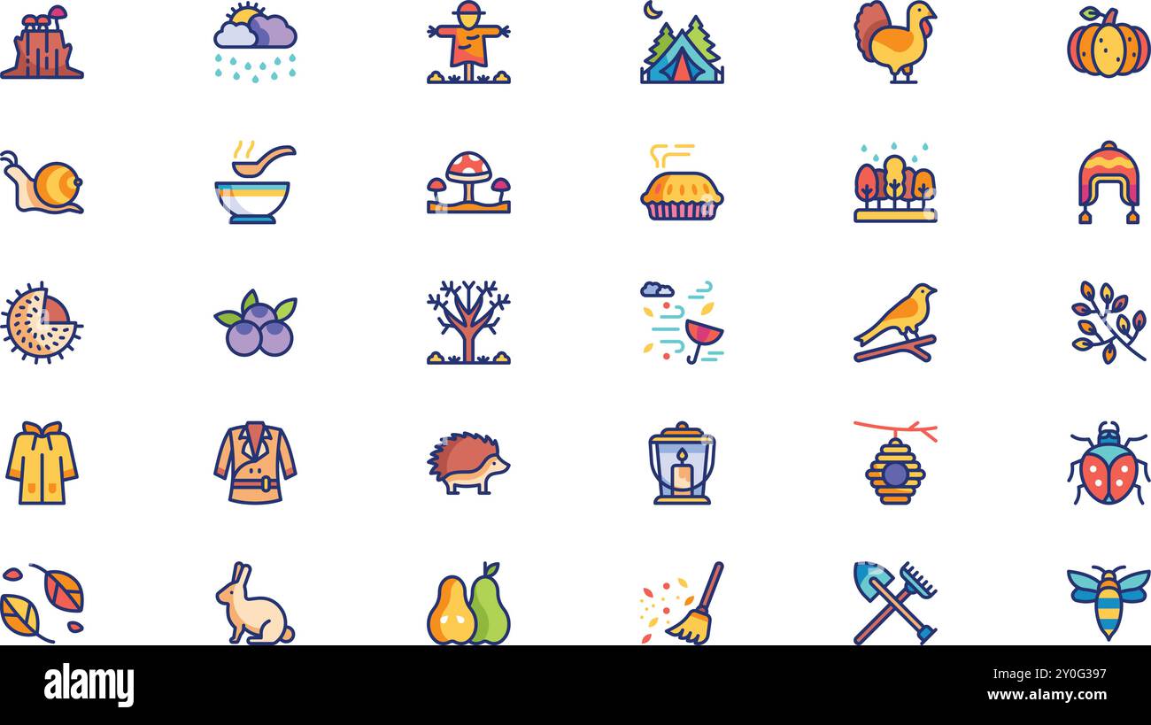 Autumn fall icons High-Quality Vector Icons Collection with Editable ...