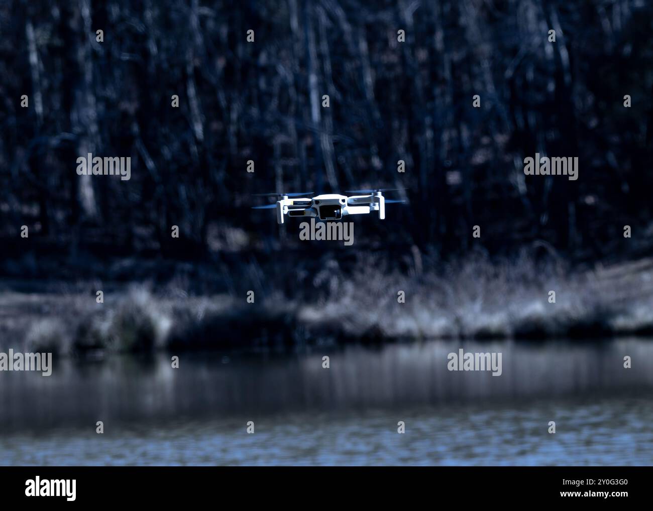 Aerial drone flight over water hi-res stock photography and images - Alamy