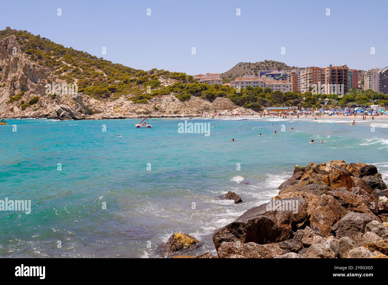 Photo of the city of Benidorm in Spain in the summer time showing the ...