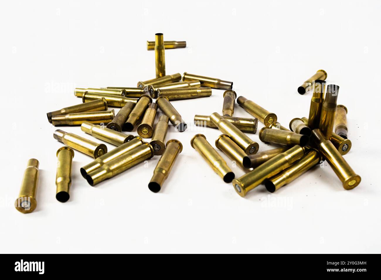 Gold bullet casings fall on hi-res stock photography and images - Alamy