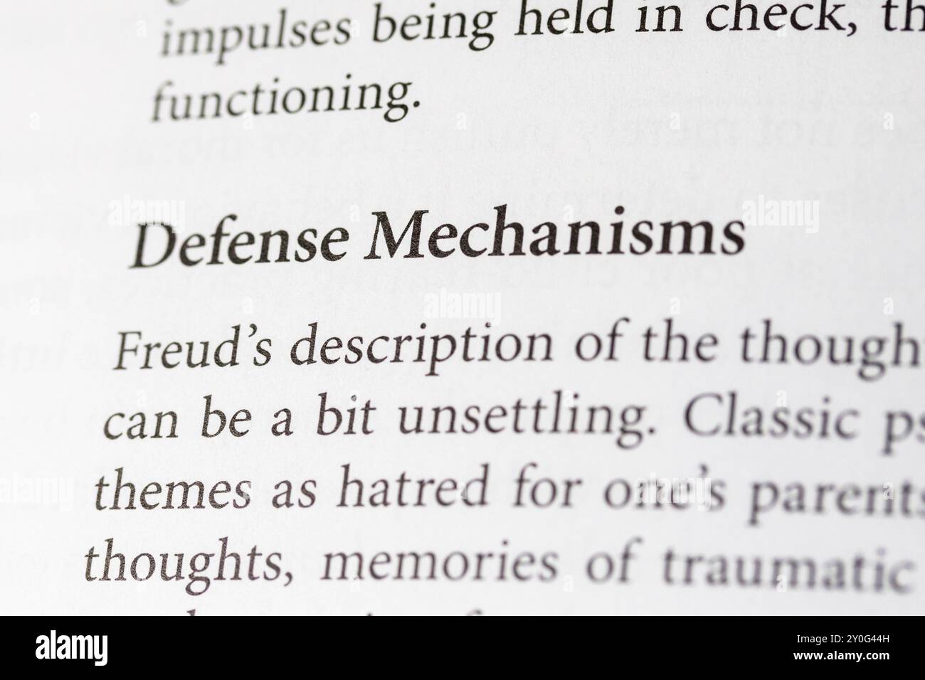 Defense mechanisms theory hi-res stock photography and images - Alamy