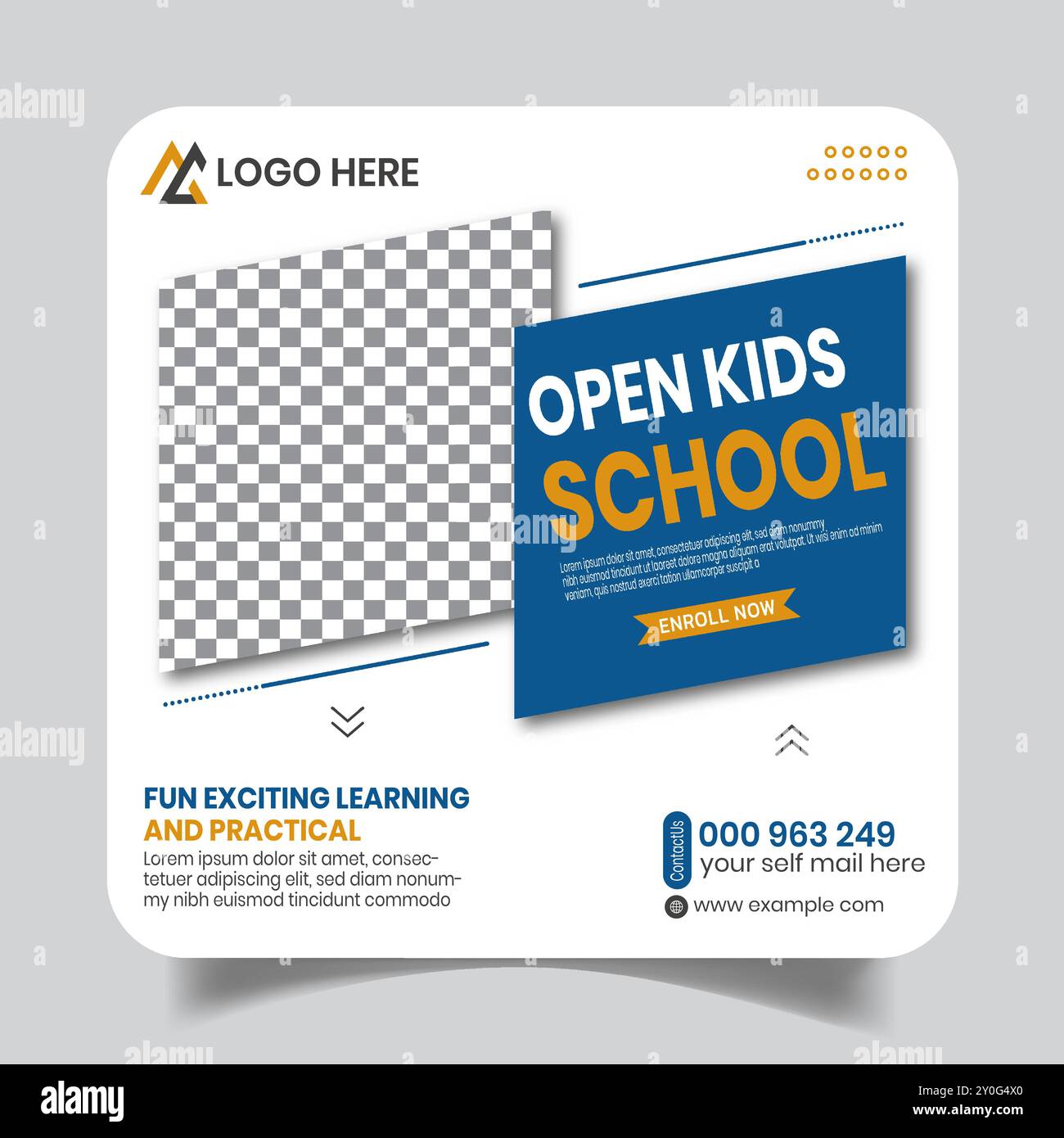 Minimal Back To School Web Banner Template Stock Vector Image & Art - Alamy