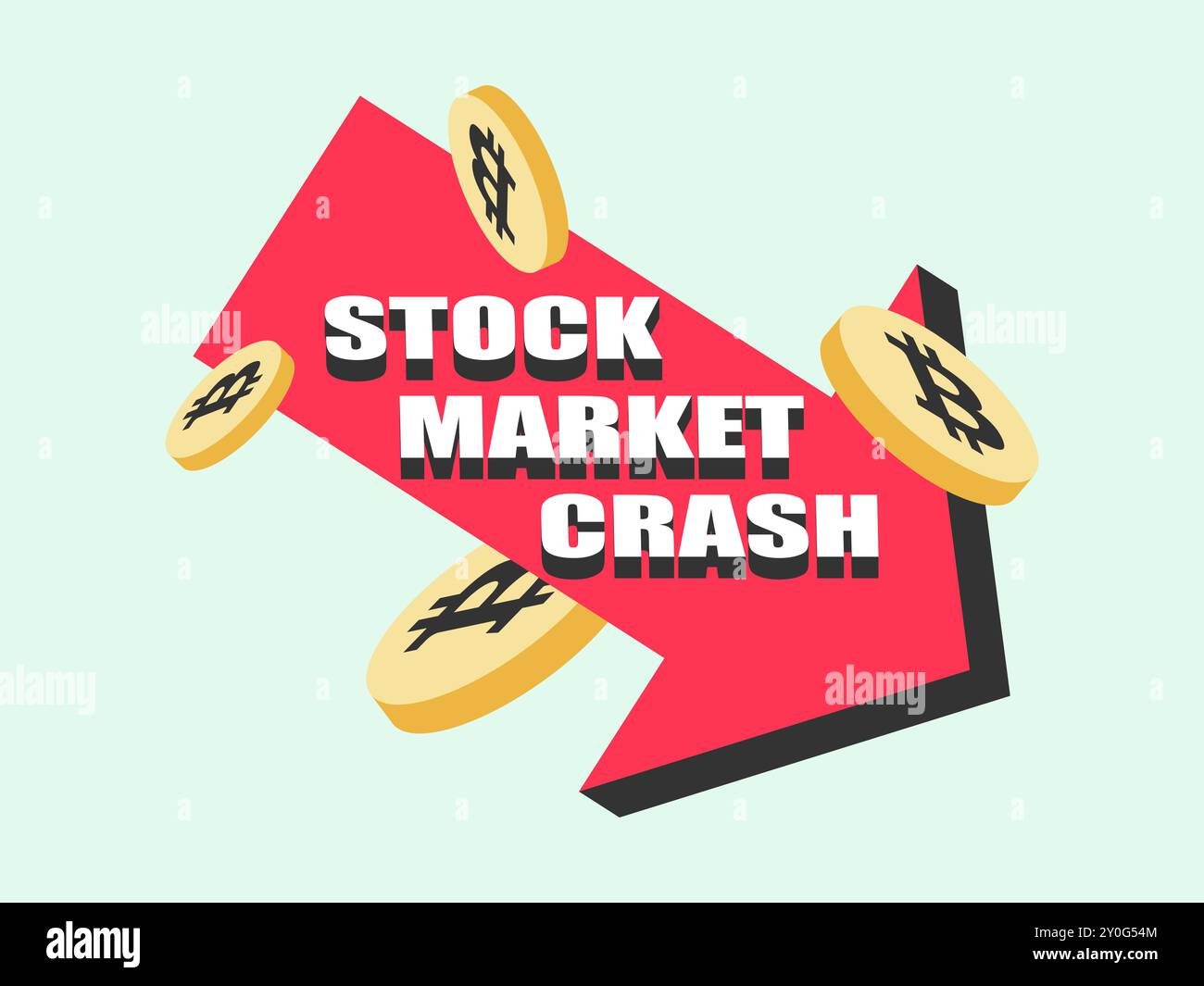 Arrow money crash on Stock Vector Images - Alamy
