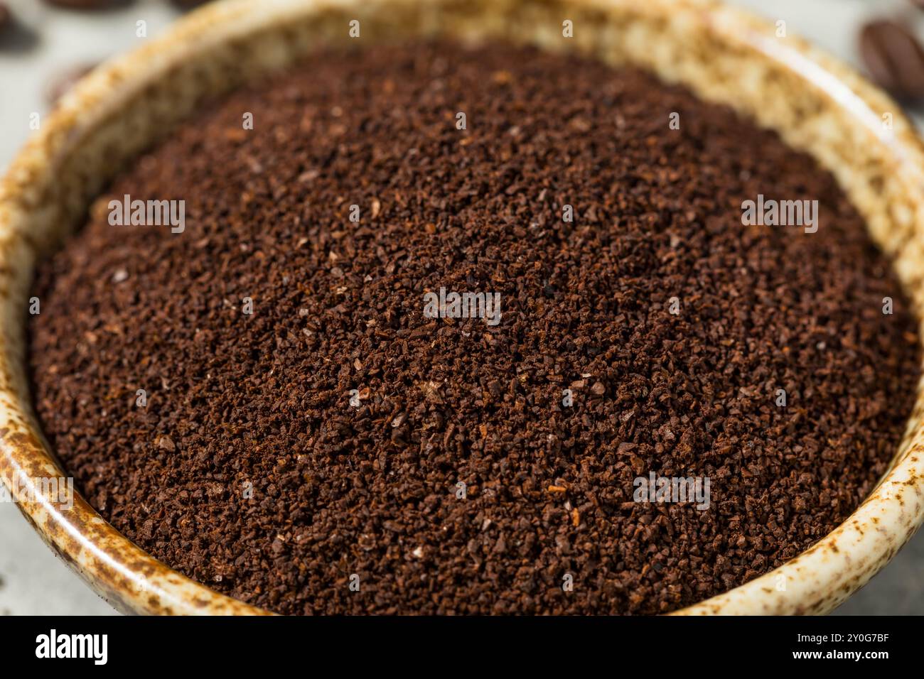 Gourmet Ground Espresso Coffee Ready to Use Stock Photo - Alamy