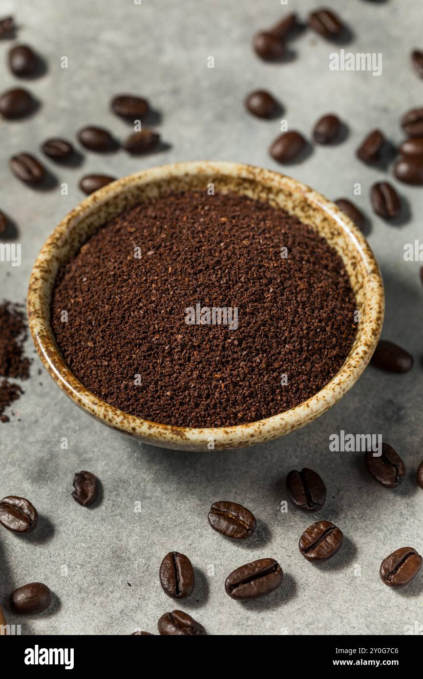 Gourmet Ground Espresso Coffee Ready to Use Stock Photo - Alamy