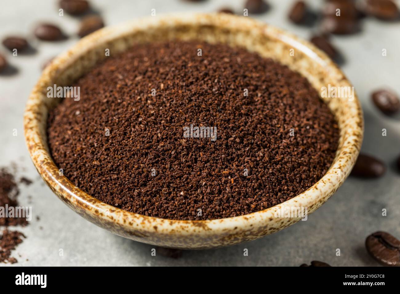 Gourmet Ground Espresso Coffee Ready to Use Stock Photo - Alamy