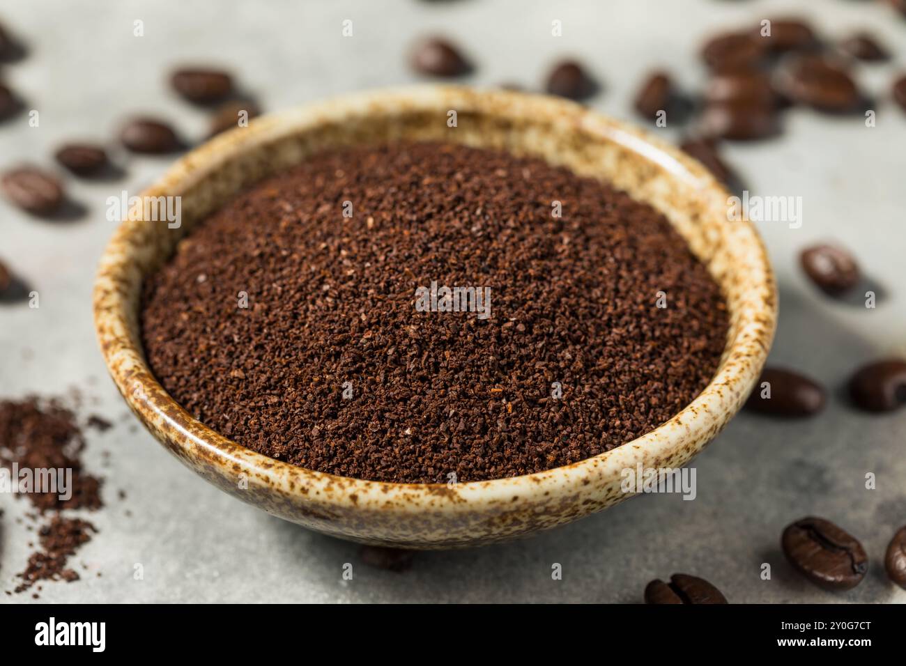 Gourmet Ground Espresso Coffee Ready to Use Stock Photo - Alamy