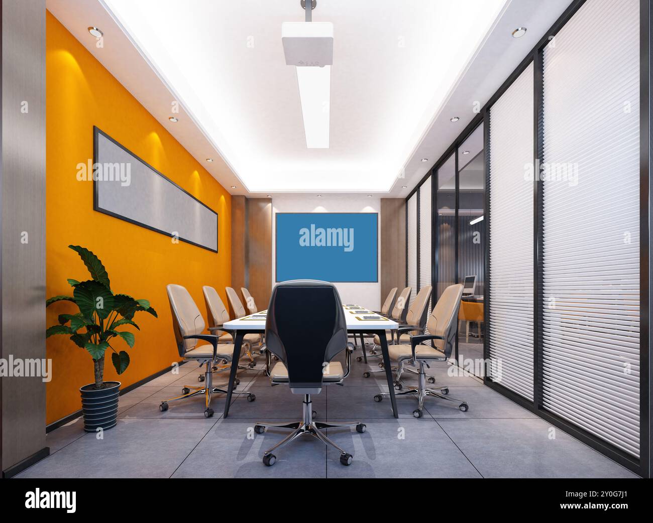 Office interior lobby desk hi-res stock photography and images - Alamy