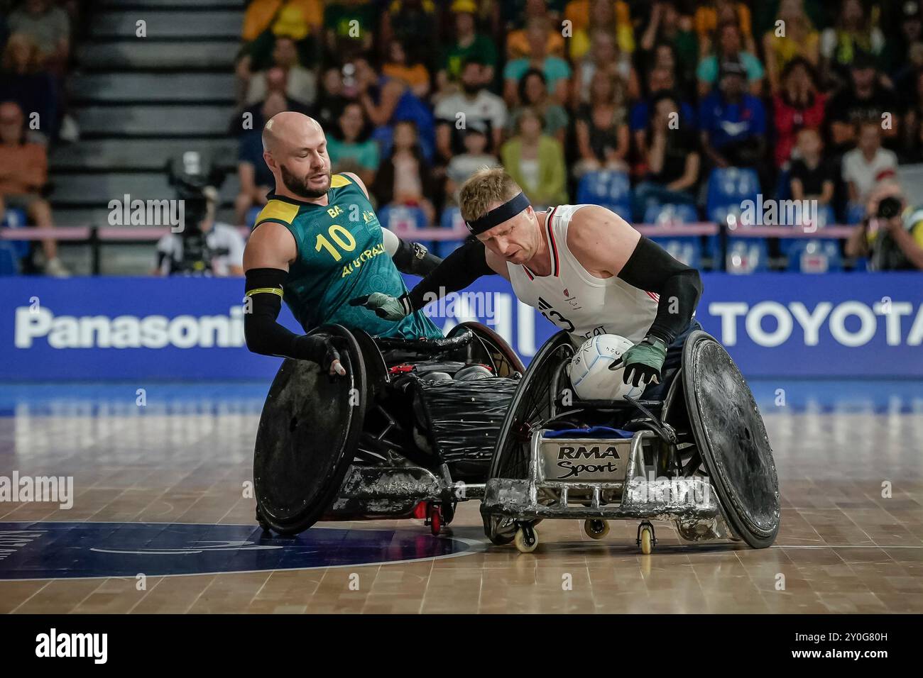 Great Britain's Aaron Phipps, right, and Australia's Chris Bond compete ...