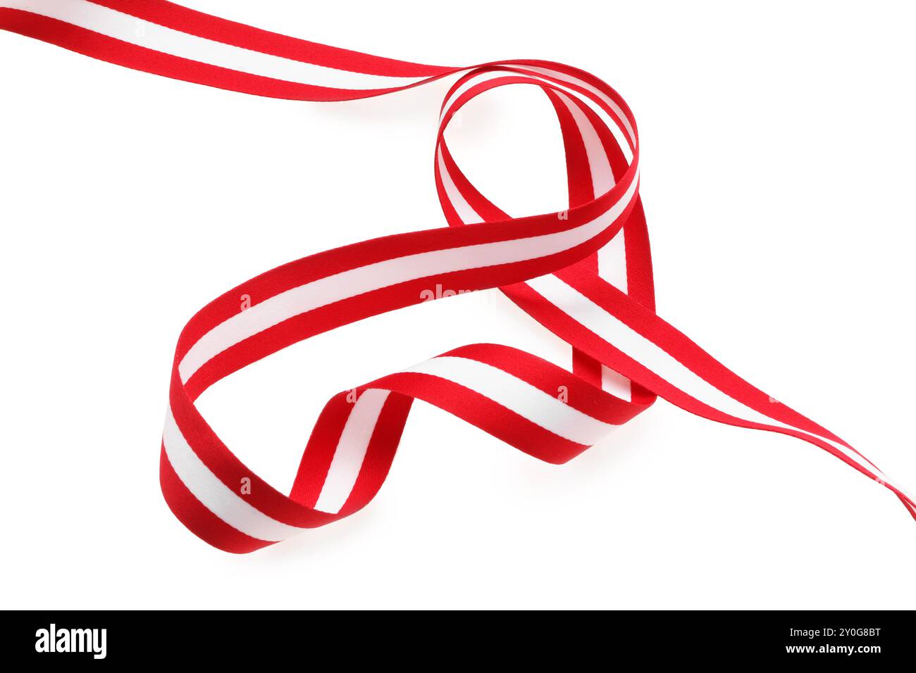 Ribbon in colors of Austrian flag isolated on white Stock Photo - Alamy