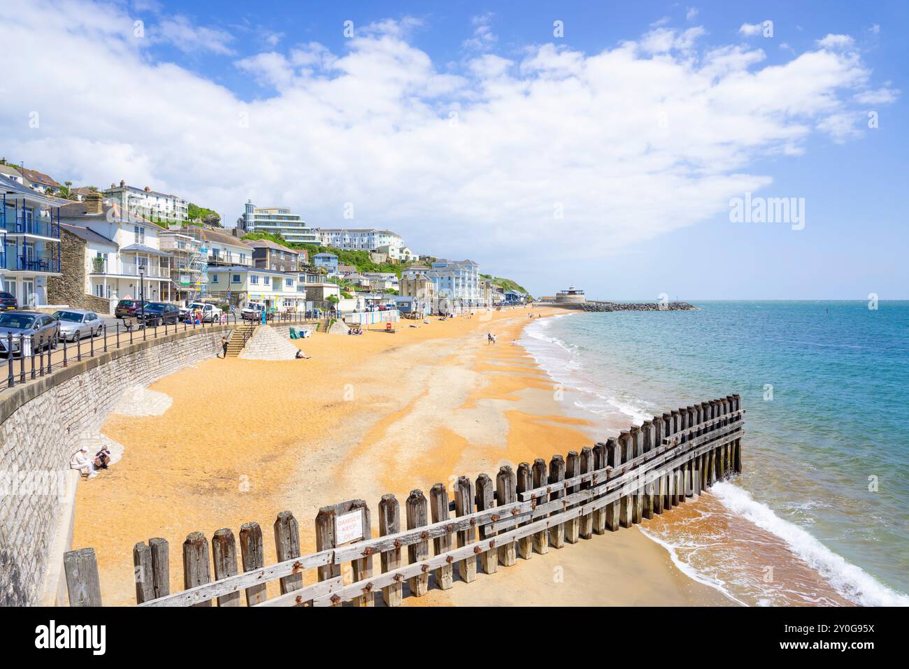 Isle of Wight Ventnor - Ventnor Beach with wooden groynes leading to ...