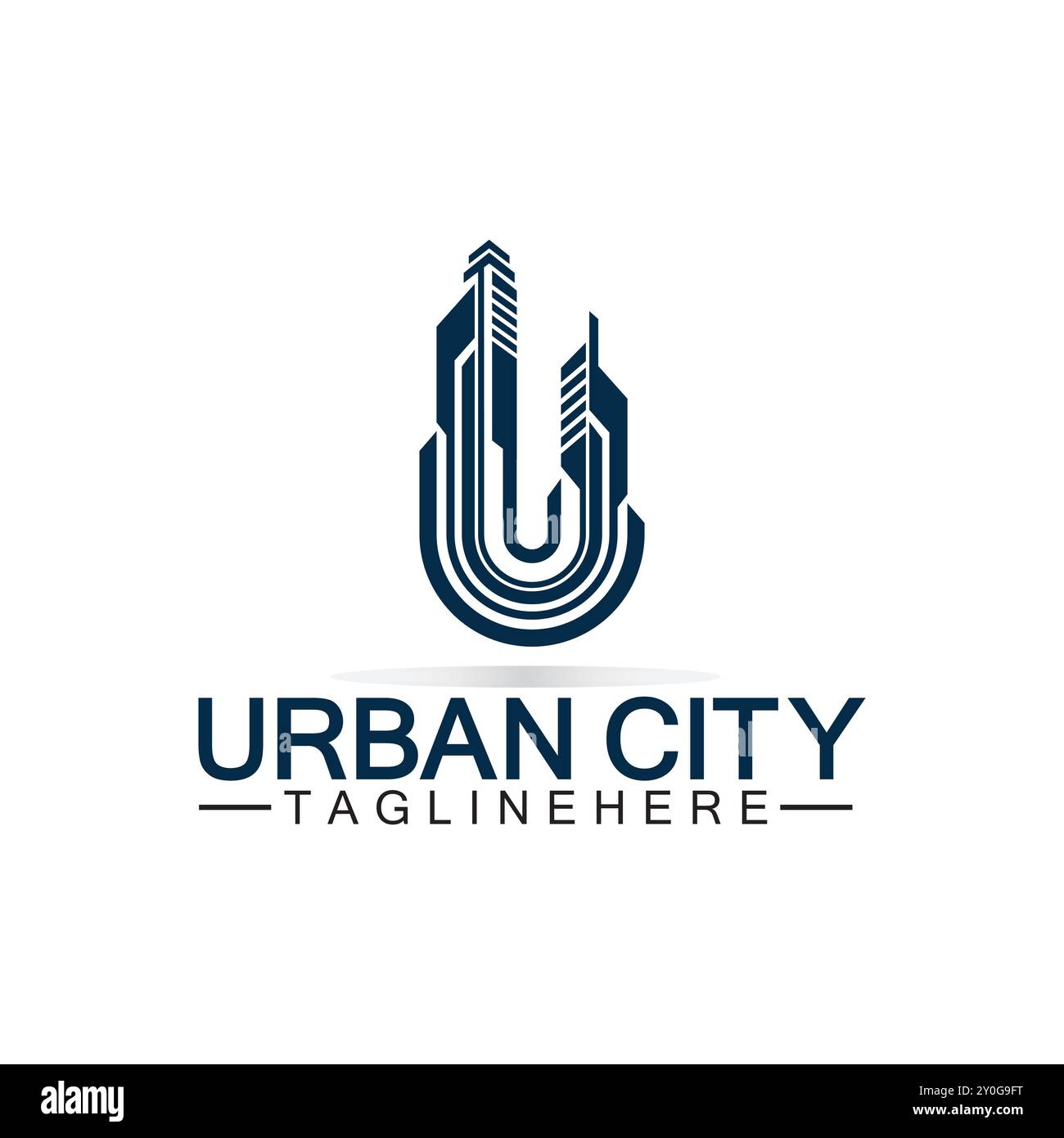 Letter U Urban Building Logo Vector Design. Urban icon, city tower ...