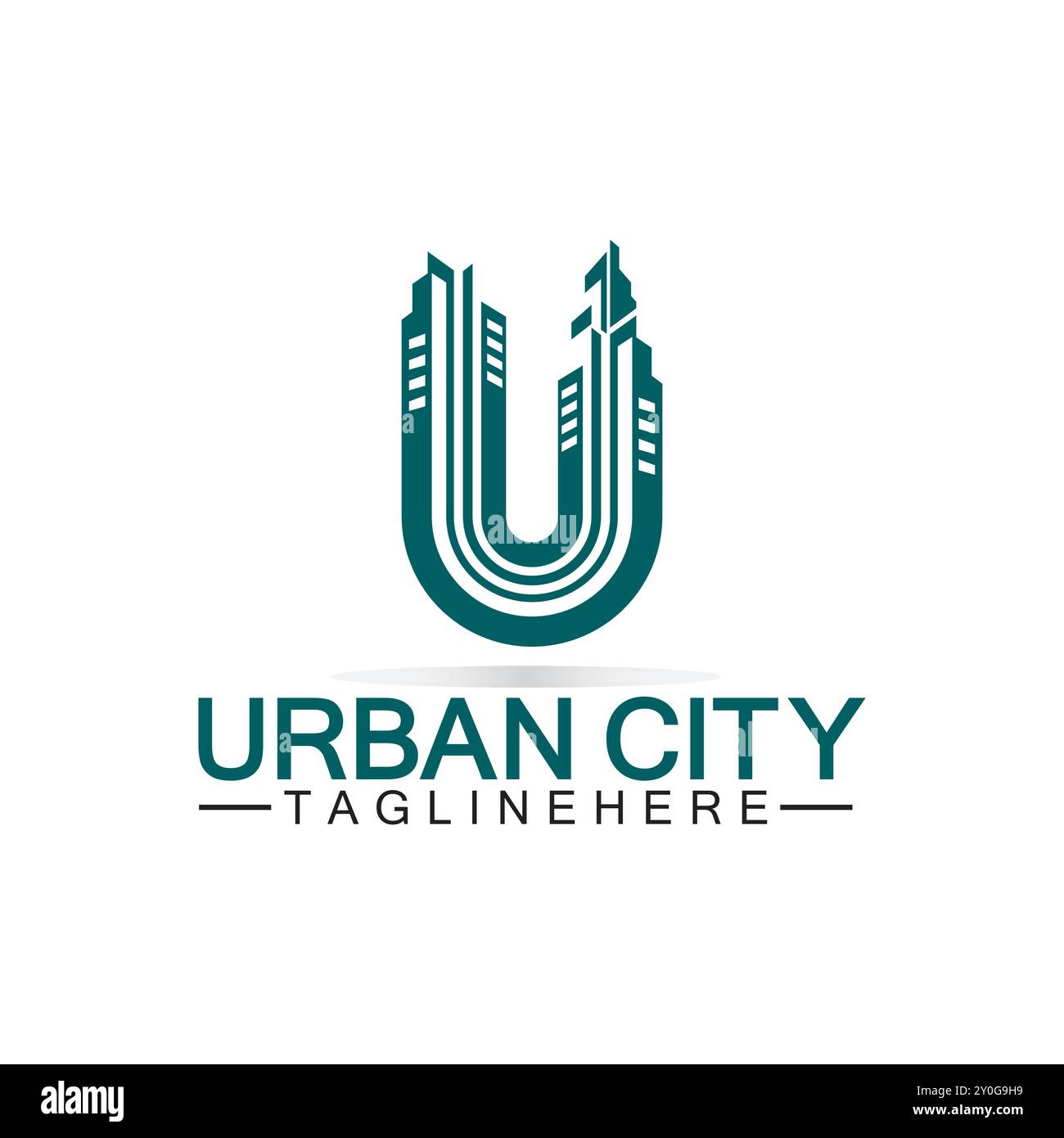 Letter U Urban Building Logo Vector Design. Urban icon, city tower ...