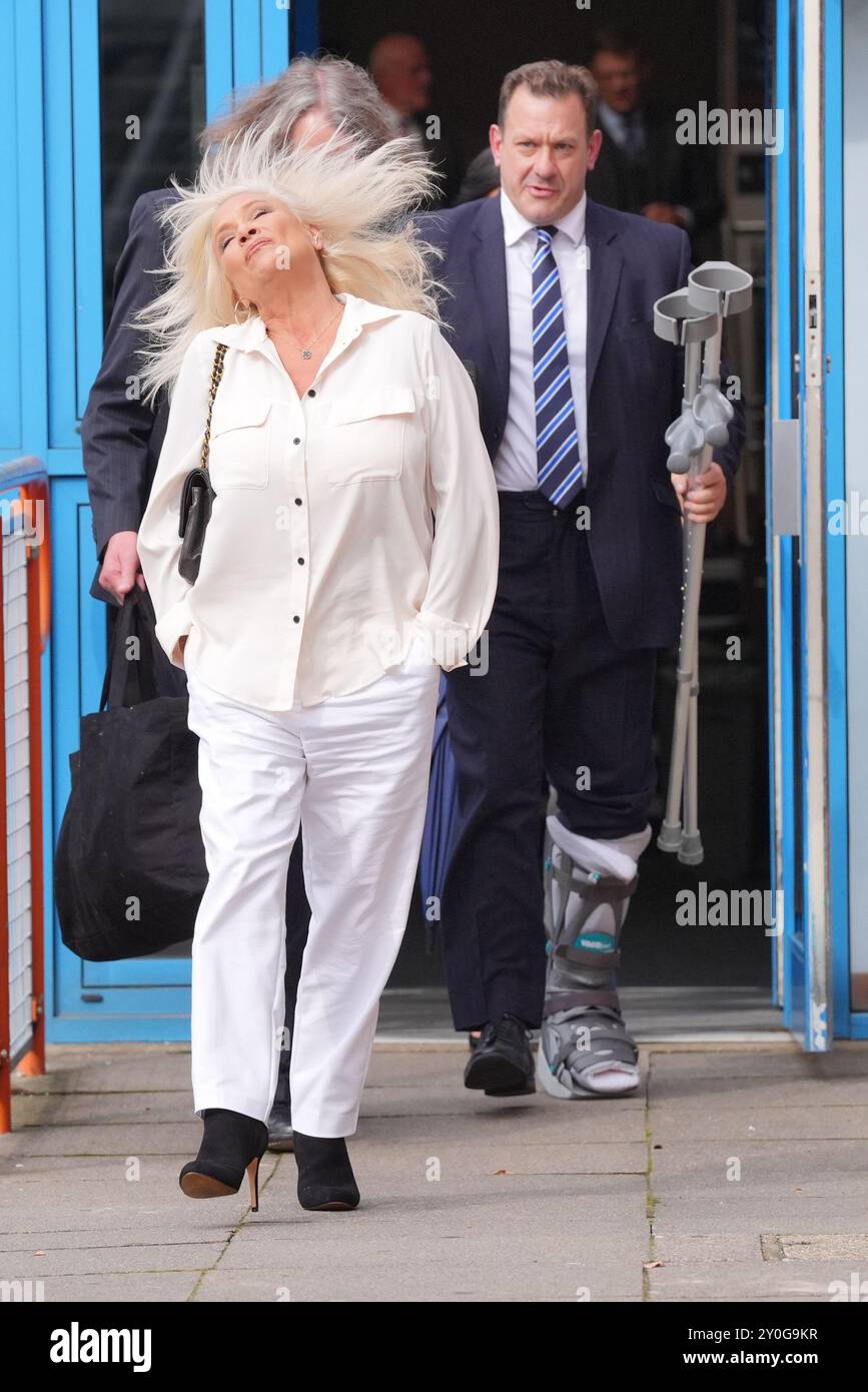 Samantha Fox leaves Uxbridge Magistrates' Court, where she was handed ...