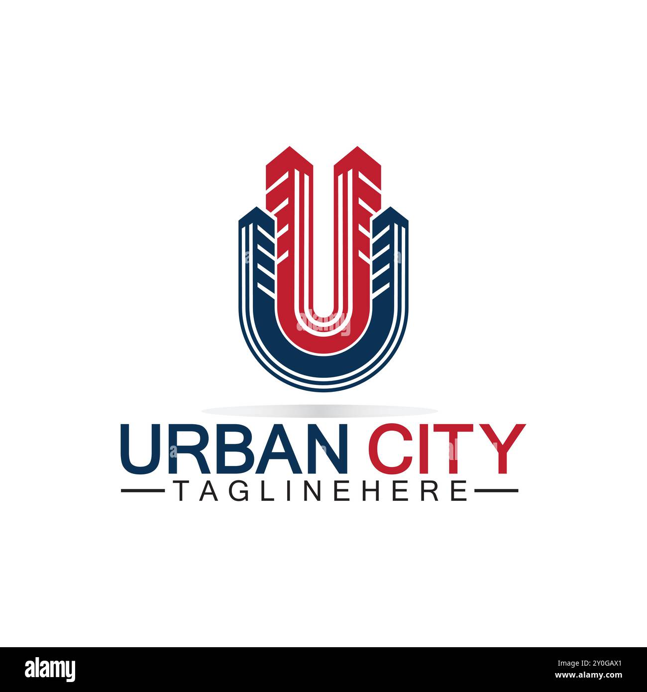 Letter U Urban Building Logo Vector Design. Urban icon, city tower ...