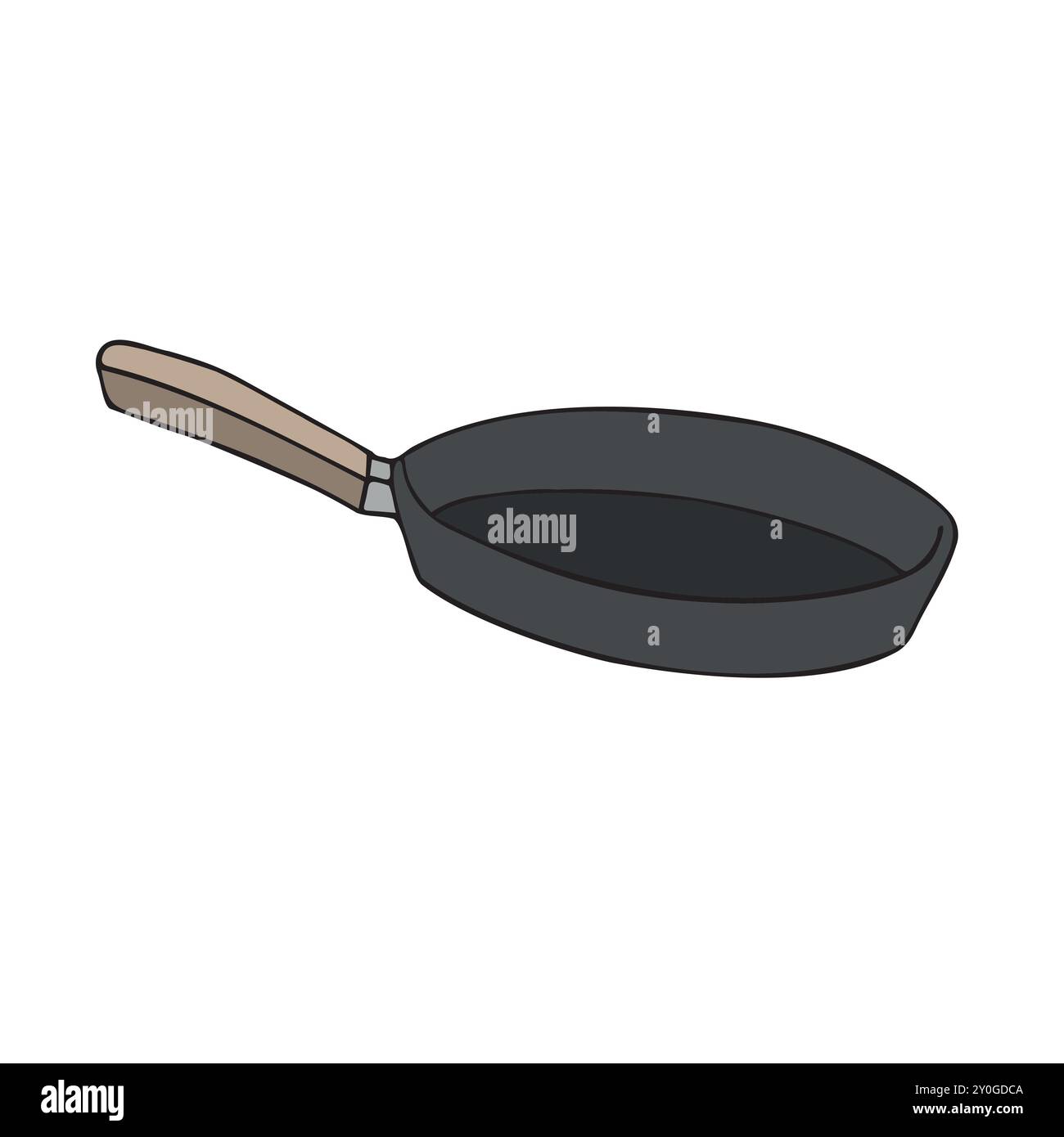 Vector hand drawn doodle sketch colored frying pan Stock Vector Image ...
