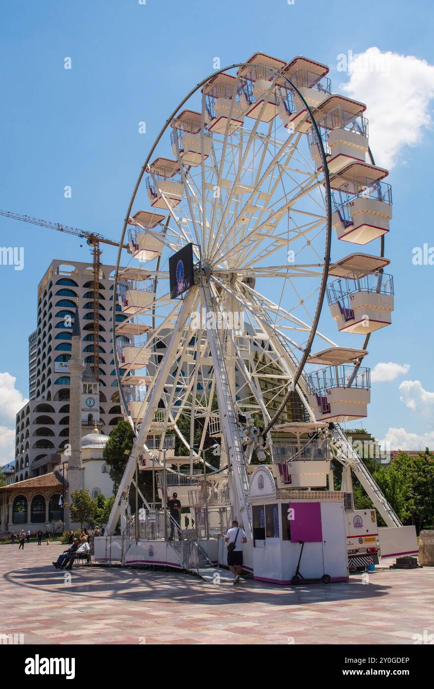 Tirana, Albania - May 30 2024. The Tirana Eye Ferris Wheel in ...