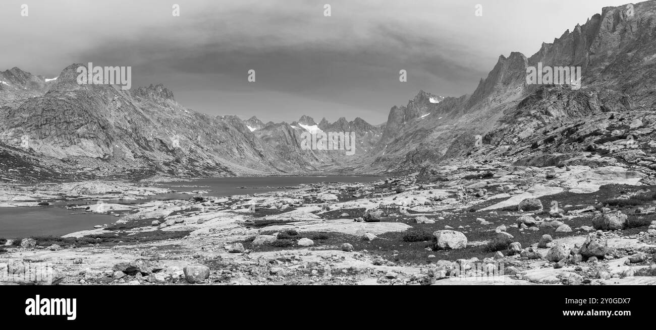 Panoramichotograph of the Titcomb Basin; Wind River Range, Bridger ...