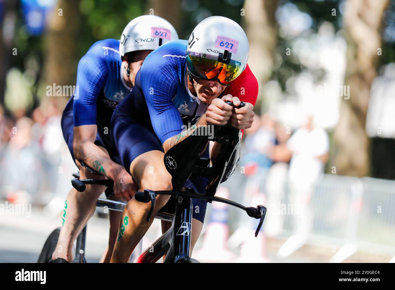 Paris, 2nd September 2024 - RIGAUDEAU Thibaut (PTVI3) Guide: VIENNOT Cyril during the race of ...