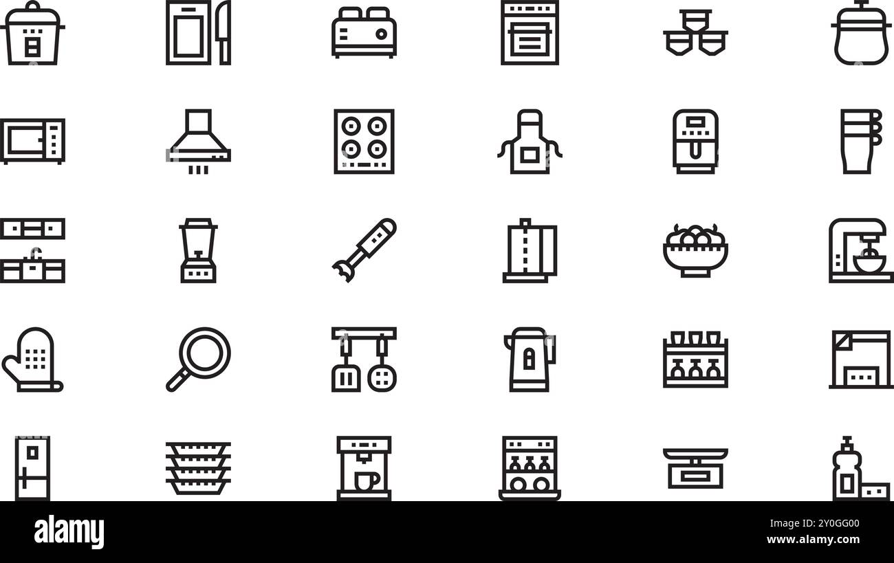 Kitchen icons High-Quality Vector Icons Collection with Editable Stroke ...