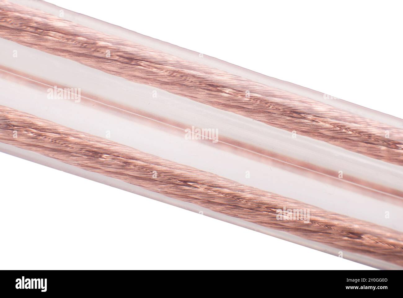 Copper Speaker Wire Close-up with Clear Insulation Stock Photo - Alamy