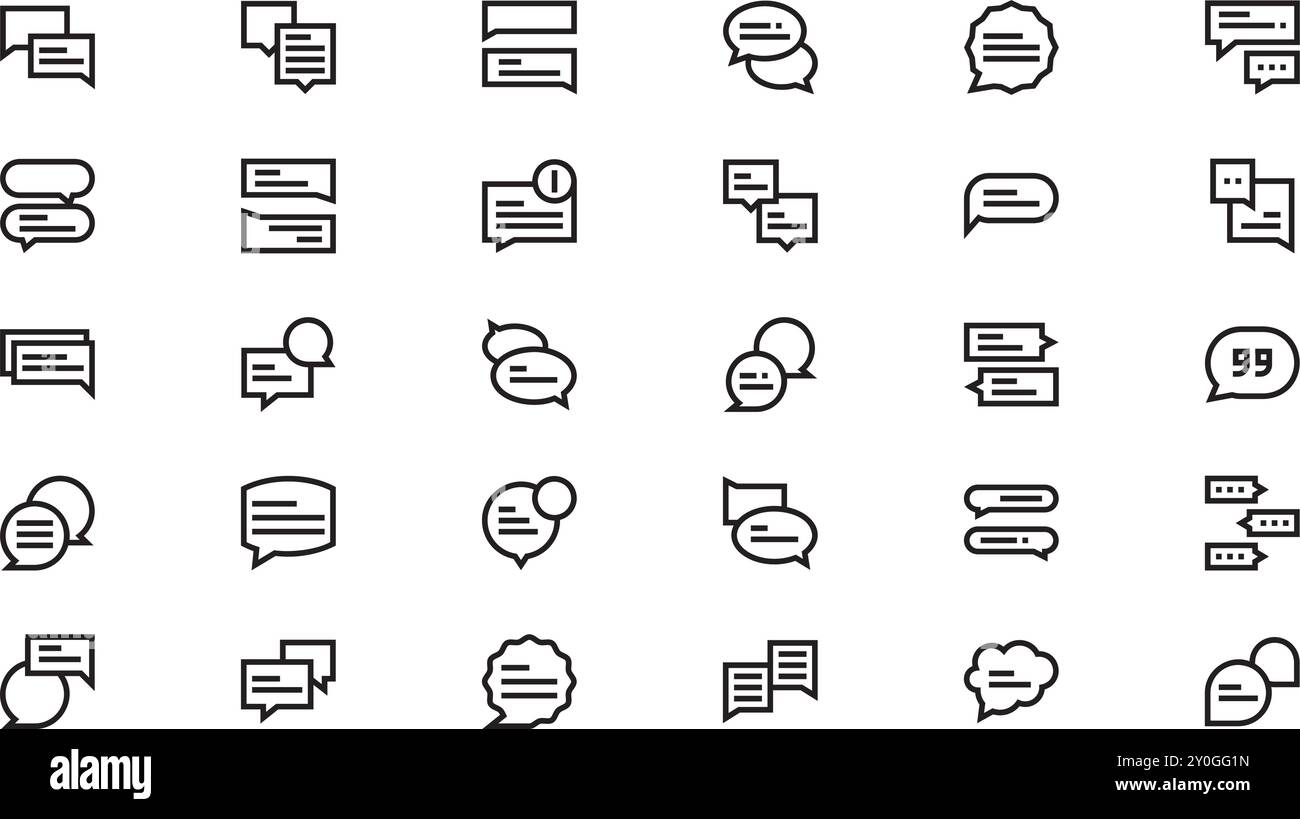 Speech bubbles icons High-Quality Vector Icons Collection with Editable Stroke. Ideal for ...
