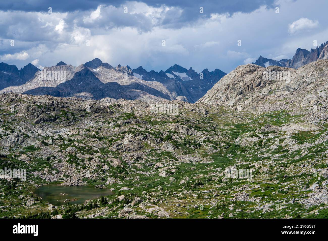 Photograph from Lester Pass along the Highline Trail looking northwest ...