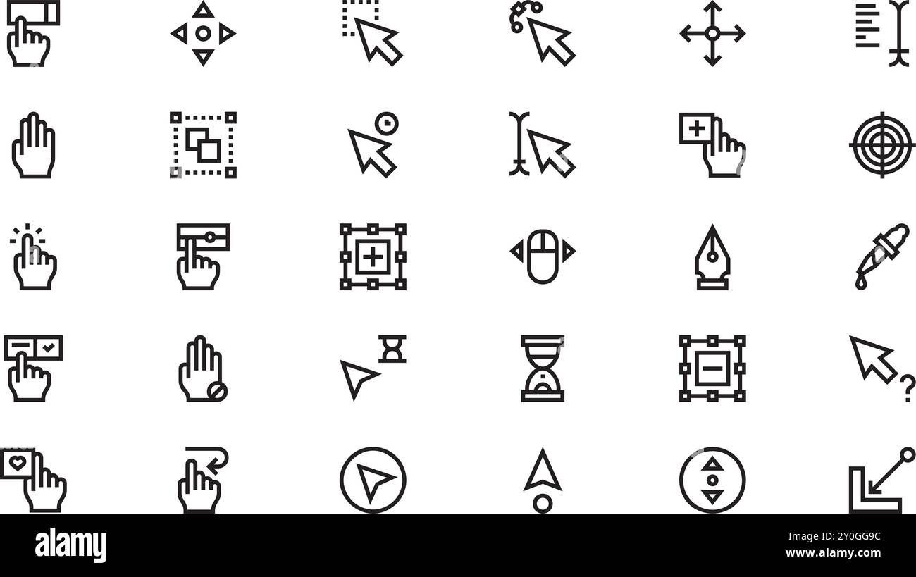 Selection and cursors icons High-Quality Vector Icons Collection with ...