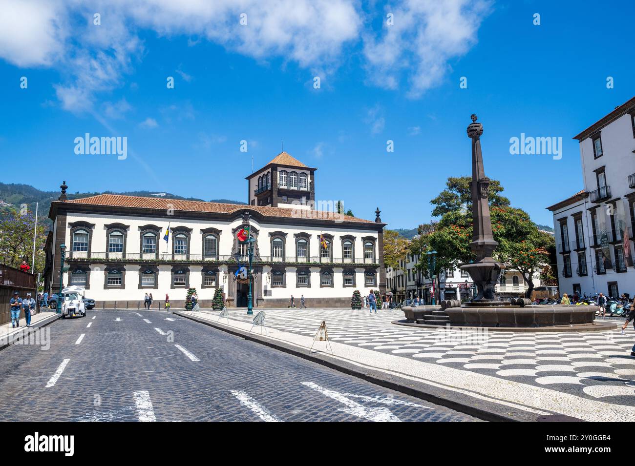 Funchal City Hall, Madeira, built in 1758 the historic palace serves as ...