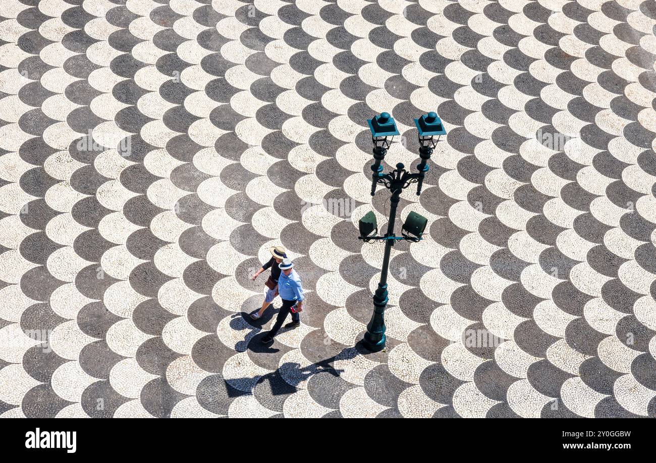 Municipal Square Funchal Madeira, the pedestrianized area paved with ...