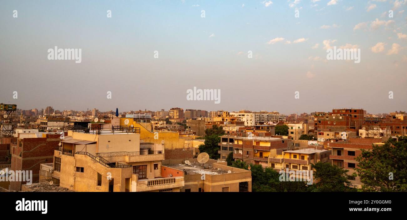 view of the roofs of Giza houses, Cairo Egypt Stock Photo - Alamy