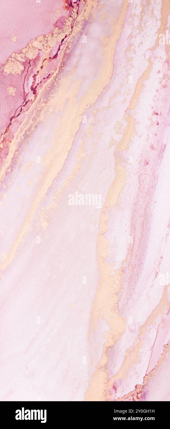 Abstract marble texture in soft pink and cream shades with gentle waves ...