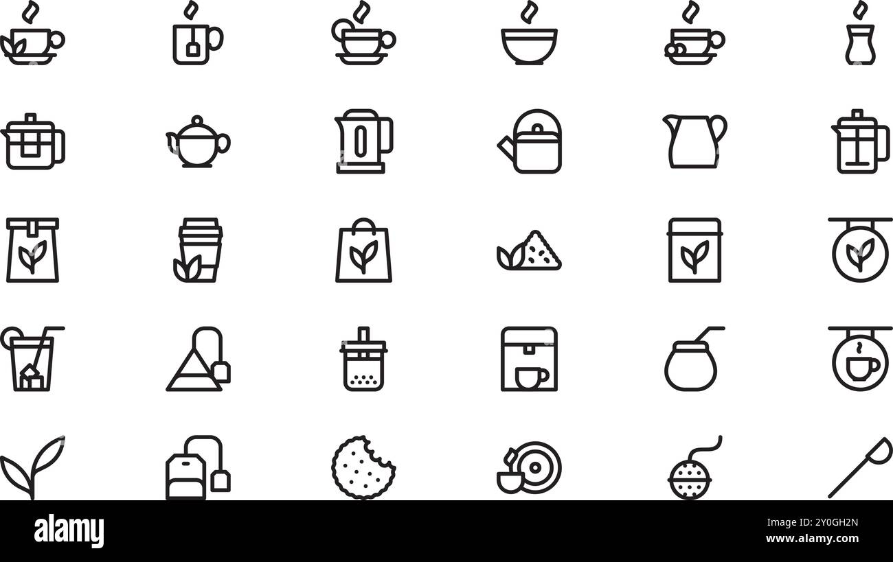 Tea icons High-Quality Vector Icons Collection with Editable Stroke ...